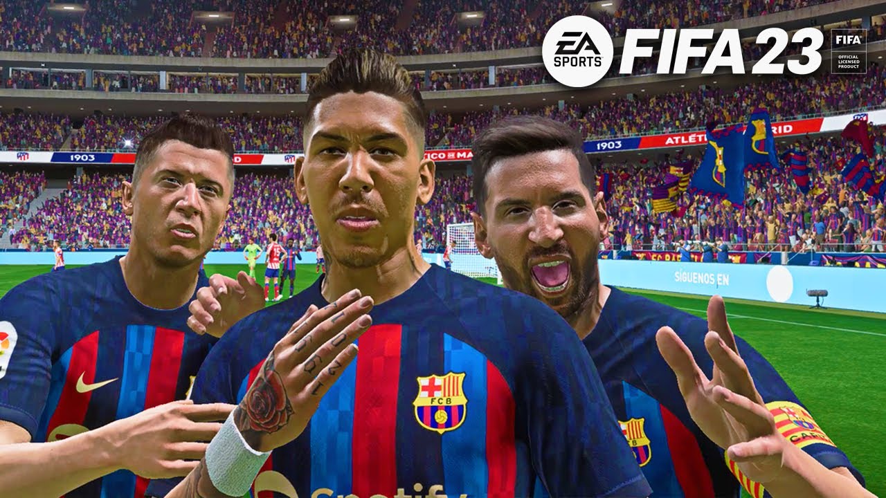 FIFA 23 - Barcelona vs. Atletico Madrid - Messi Return & Firmino Debut ...