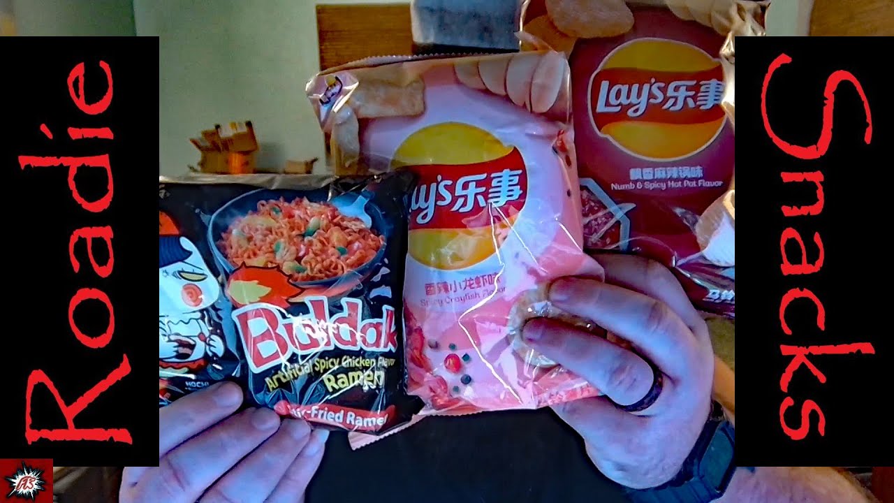 Roadie Snacks Japanese Lays Chips & Spicy Chicken Ramen - YouTube