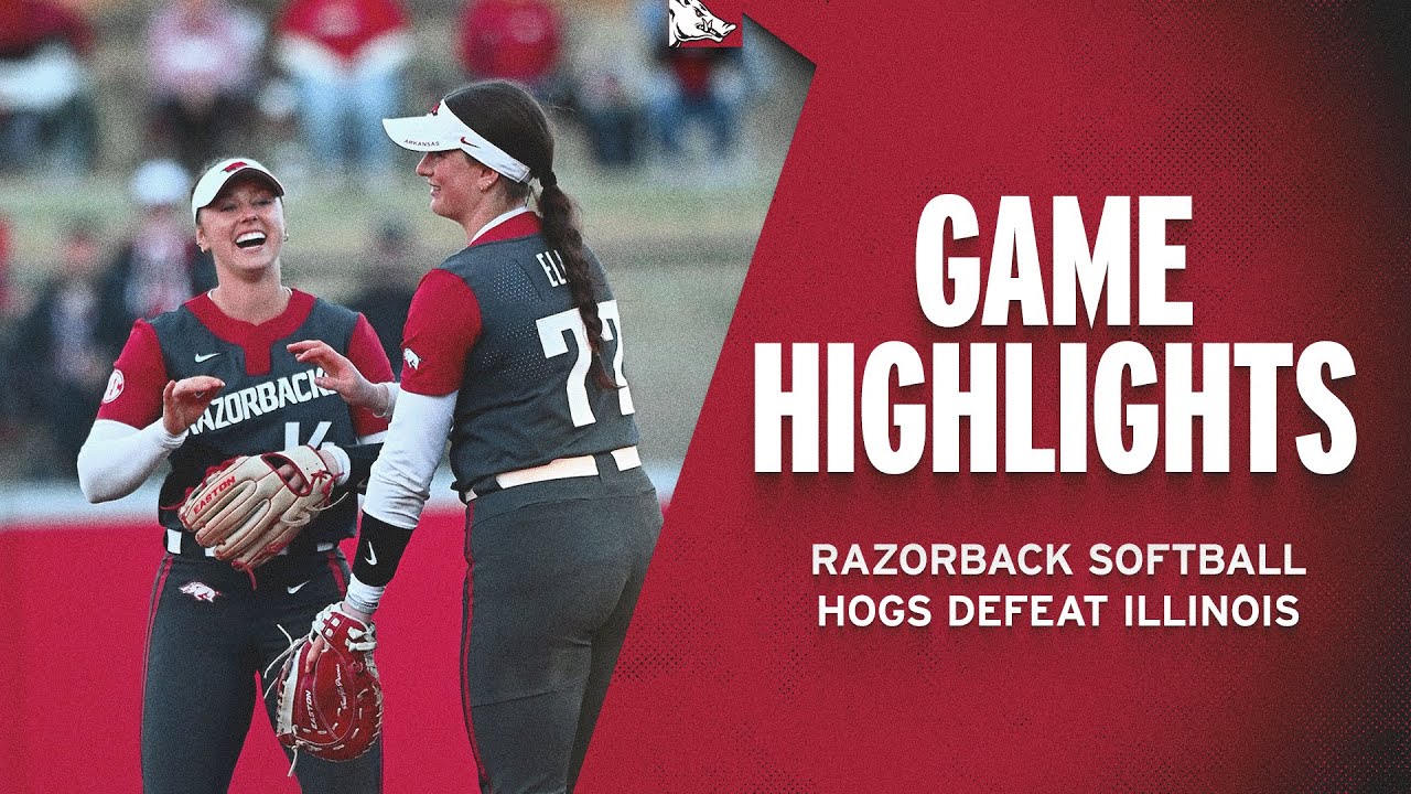 Highlights: Hogs Defeat Illinois | RAZORBACK SOFTBALL - YouTube