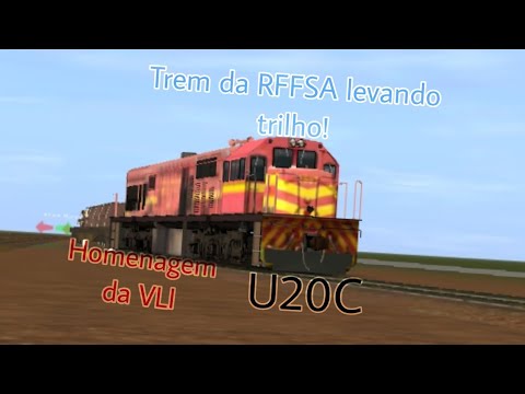 GE U20C da RFFSA pintura de homenagem da VLI com trilheiro | Trainz Brasil - YouTube