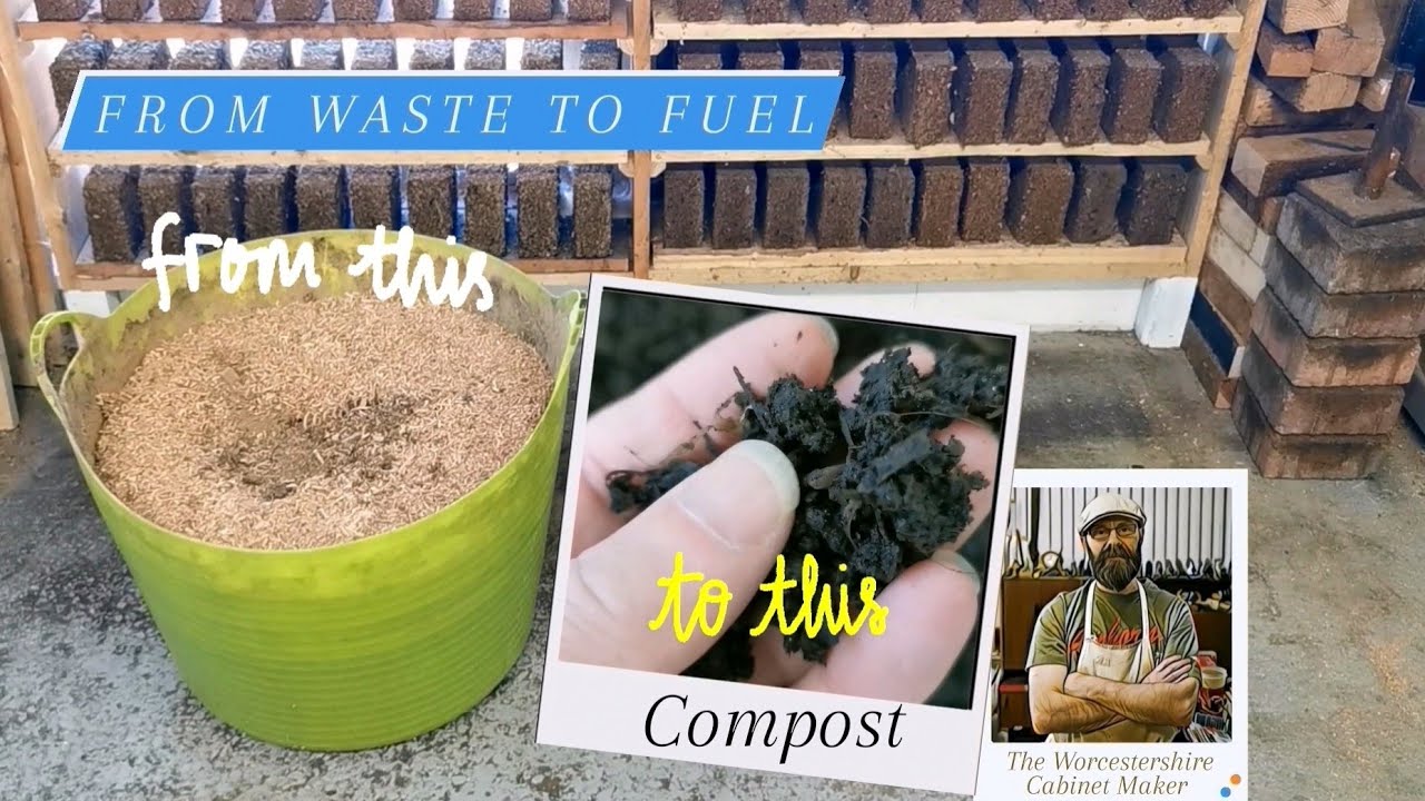 Sawdust briquettes to Composted sawdust - the transformation is unreal ...