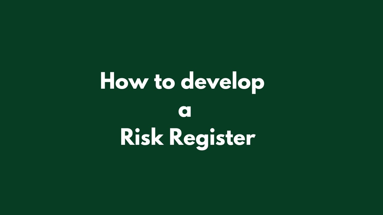 How to develop a Risk Register +free template - YouTube