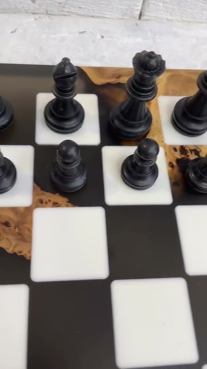 Шахматы из дерева и эпоксидной смолы шахматы Chess Epoxy