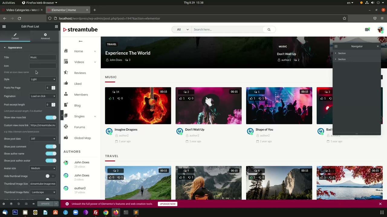 StreamTube - Set View More link - YouTube