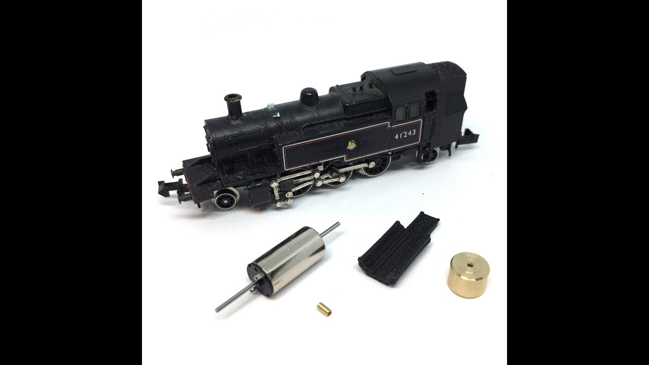Minitrix Ivatt 2-6-2 2-6-0 coreless motor upgrade - YouTube