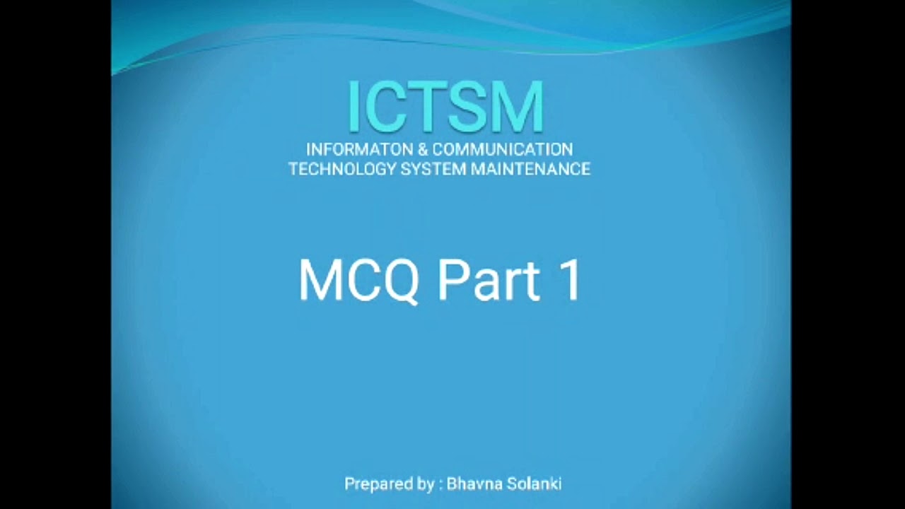 ICTSM- TOPOLOGY MCQs - YouTube