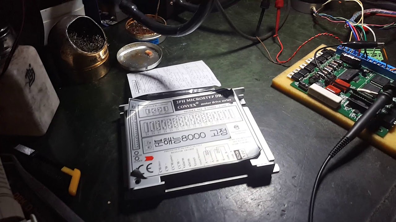 Convex 2Ph microstep driver CSMD2-U240-CE test after repair CW and CCW ...