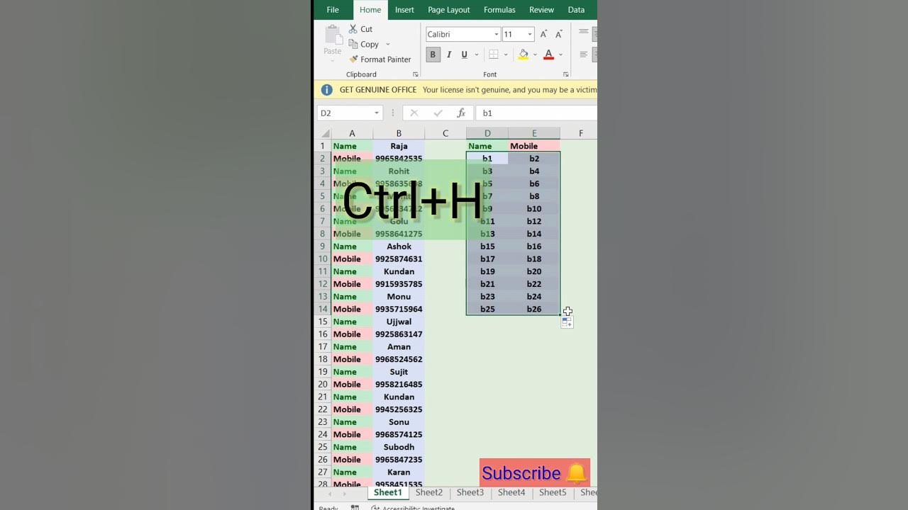 Shorts Replace All In Excel Excel Replace Exceltutorial Learnmore Youtube
