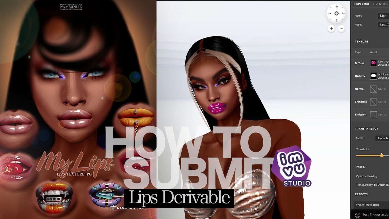 #How to Submit #namminliz Lips Texture To #imvu studio - YouTube