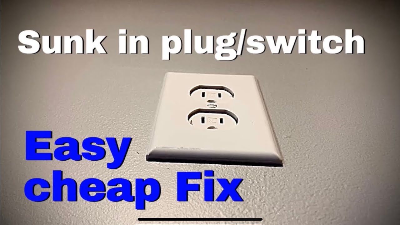 How to fix a sunk in wall plug or switch. - YouTube
