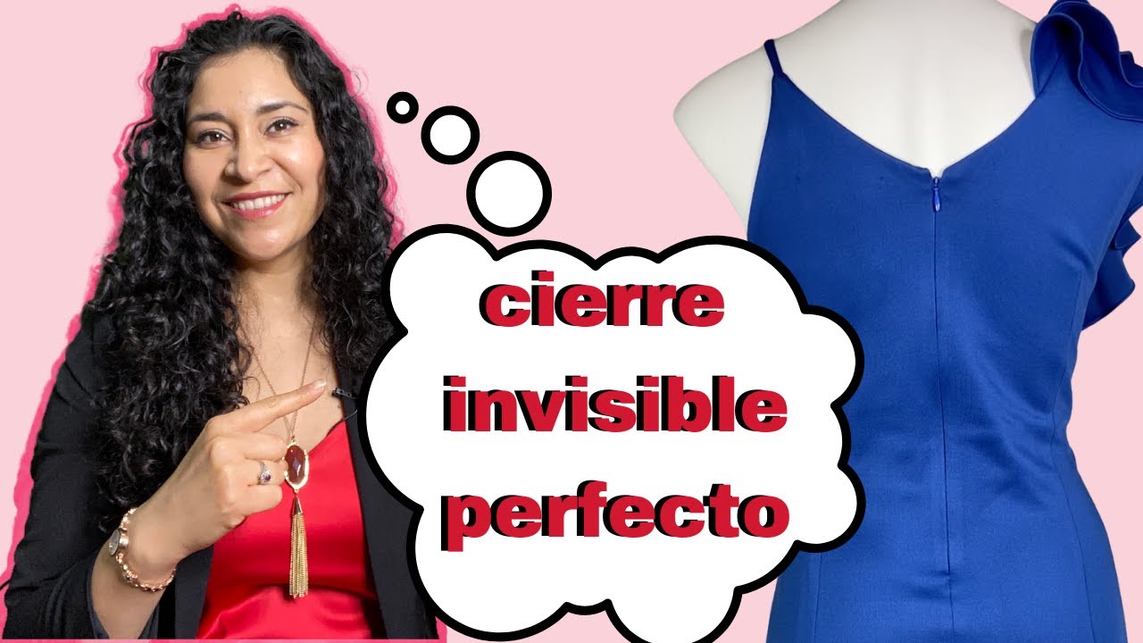 Como Pegar Cierre Invisible En Vestido Forrado - YouTube