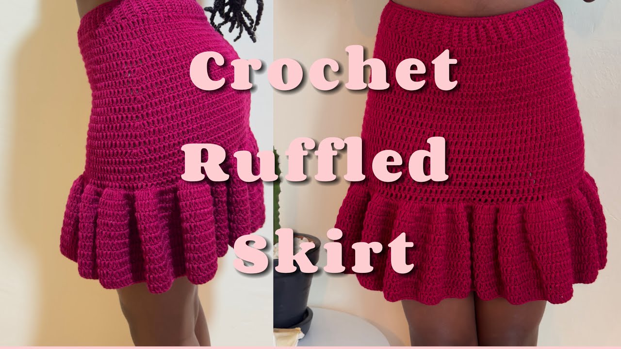 HOW TO CROCHET A SKIRT TUTORIAL - YouTube