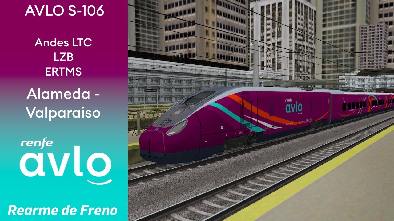 AVLO S106-ETCS-ASFA Digital: Alameda - Valparaiso | Open Rails - YouTube