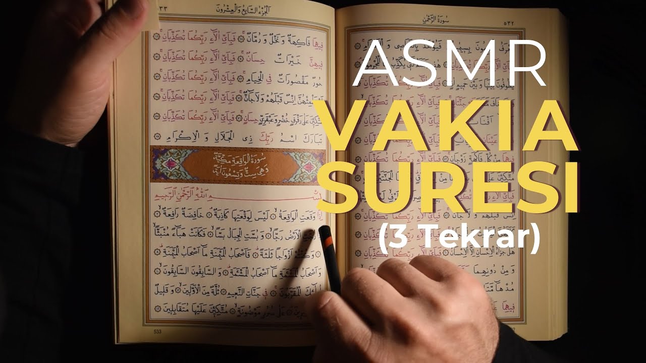 ASMR Kuran Okuma | ASMR VAKIA Suresi | ASMR Dua | Reading Quran | Surah Al-Waqiah - YouTube