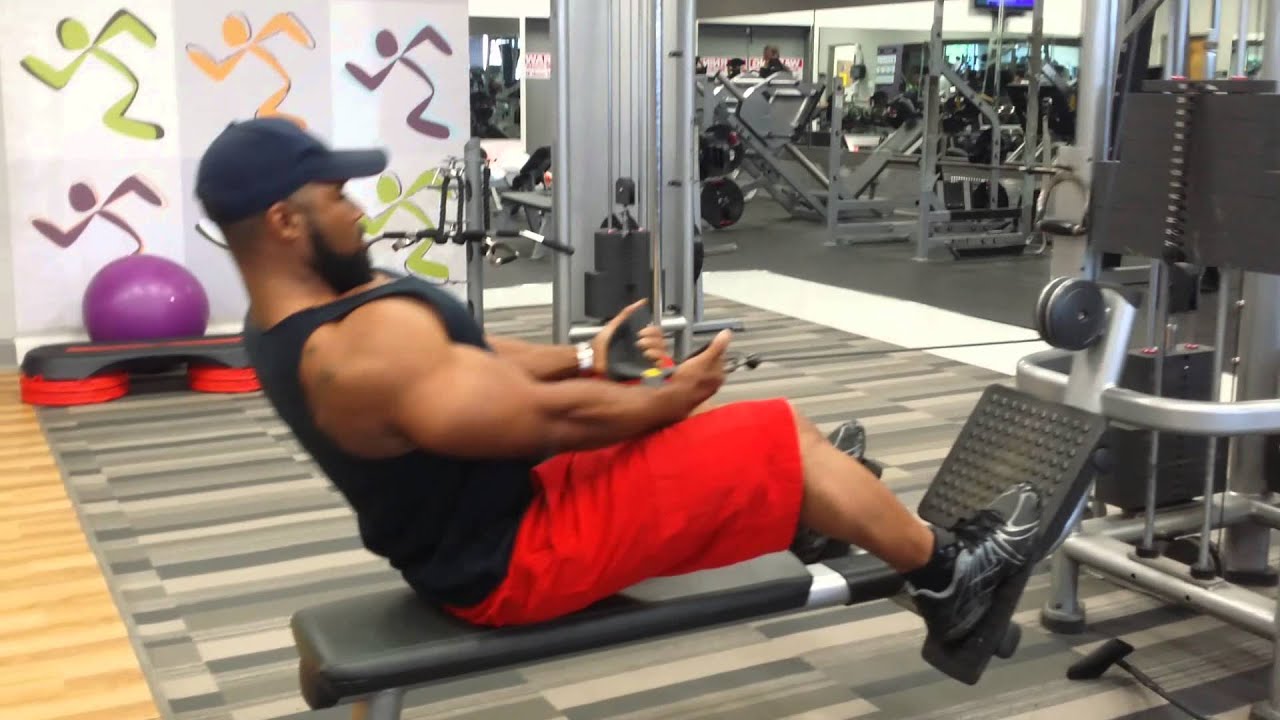 Lower back seated rows 260 pounds - YouTube
