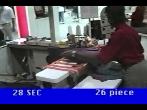 Automatic Rib Knit Cuff Setting Station - Model AP23 (Video) - YouTube