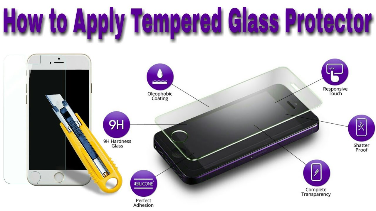 How to put on a Tempered Glass Screen Protector - YouTube