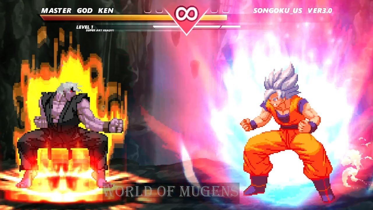 [Street Fighter Mugen] GodKen Vs SonGOku THE CRAZIEST FIGHT OF THE YEAR ...