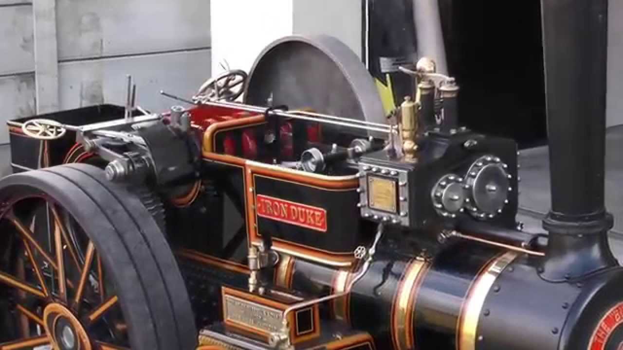 Miniature Traction Engine first successful steaming - YouTube
