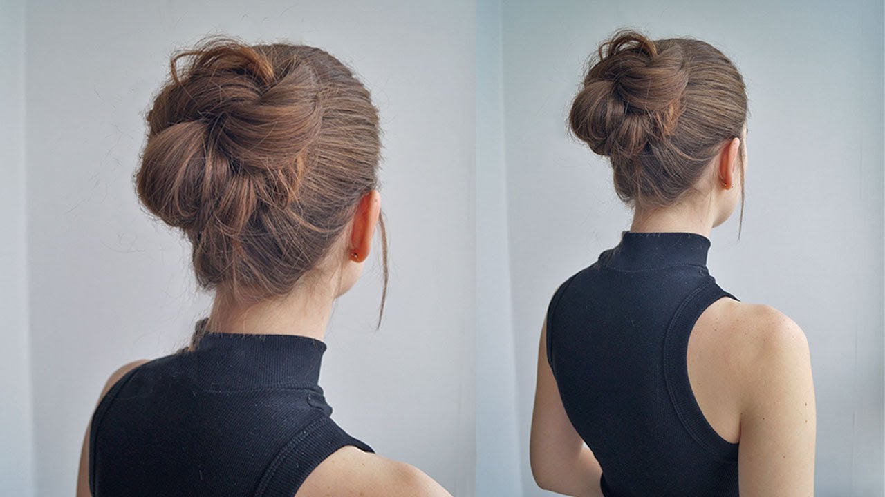 HOW TO:VOLUMINOUS BUN. SIMPLE WAY - YouTube