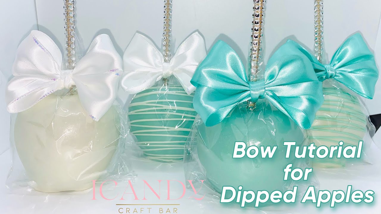 Dipped Apple Bow Tutorial|How To - YouTube