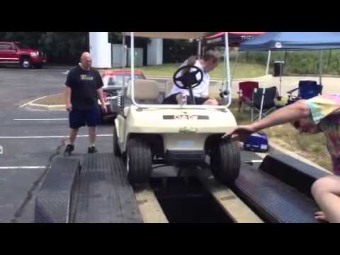 Golf cart unload fail - YouTube
