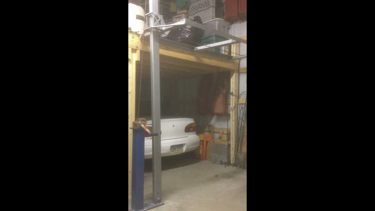 Homebuilt barn "elevator". - YouTube