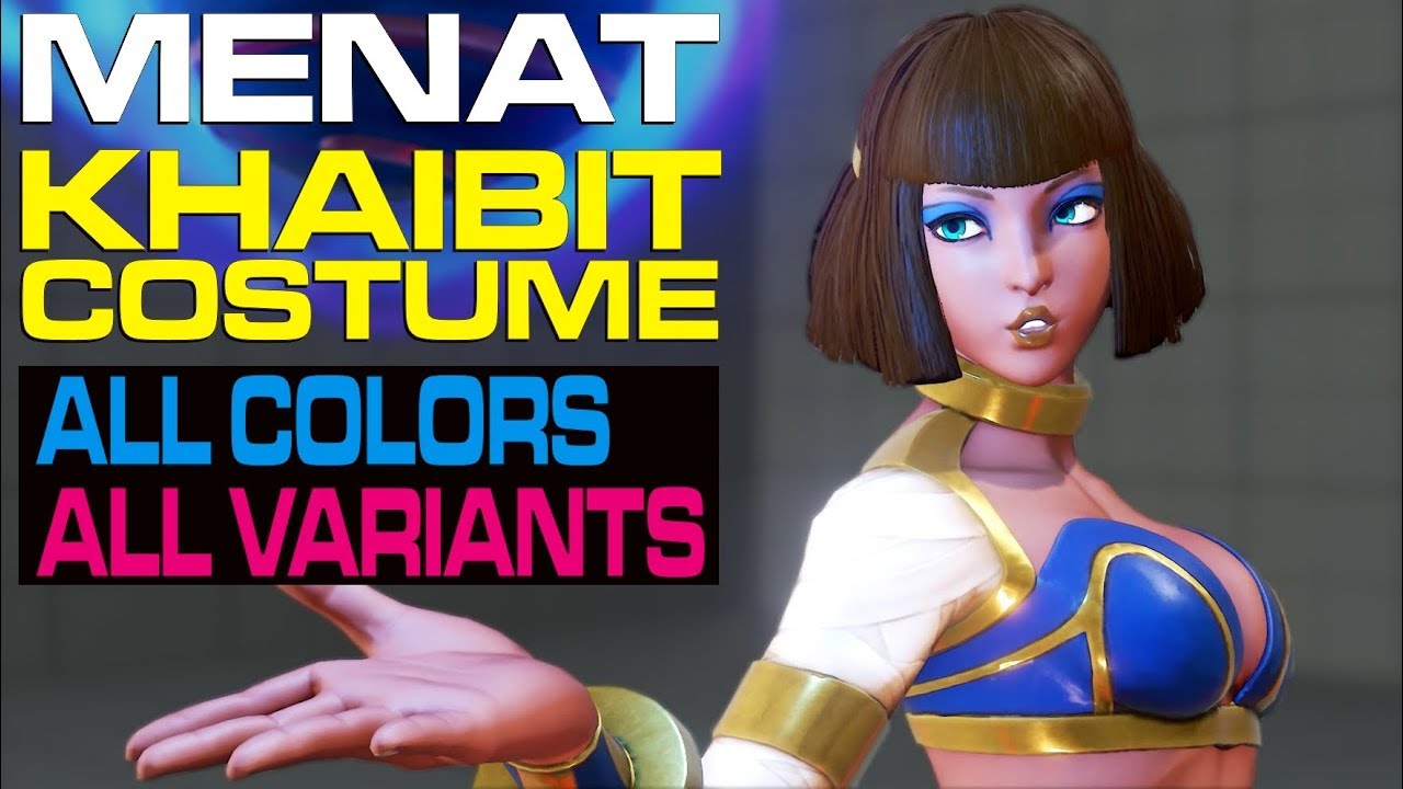 【SFVAE スト5AE】追加コスチューム「カイビト」：メナト すべての色とバリアント MENAT KHAIBIT COSTUME ALL ...