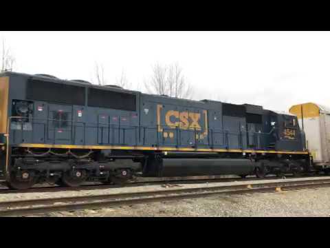 RARE! CSX SD70AC rebuild tied down!!!! - YouTube