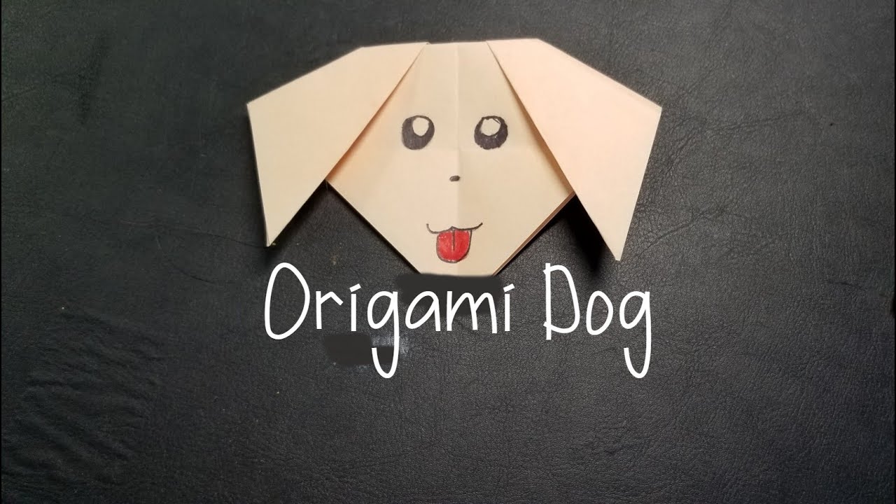 How to make an Origami Dog Face Super Easy!! - YouTube