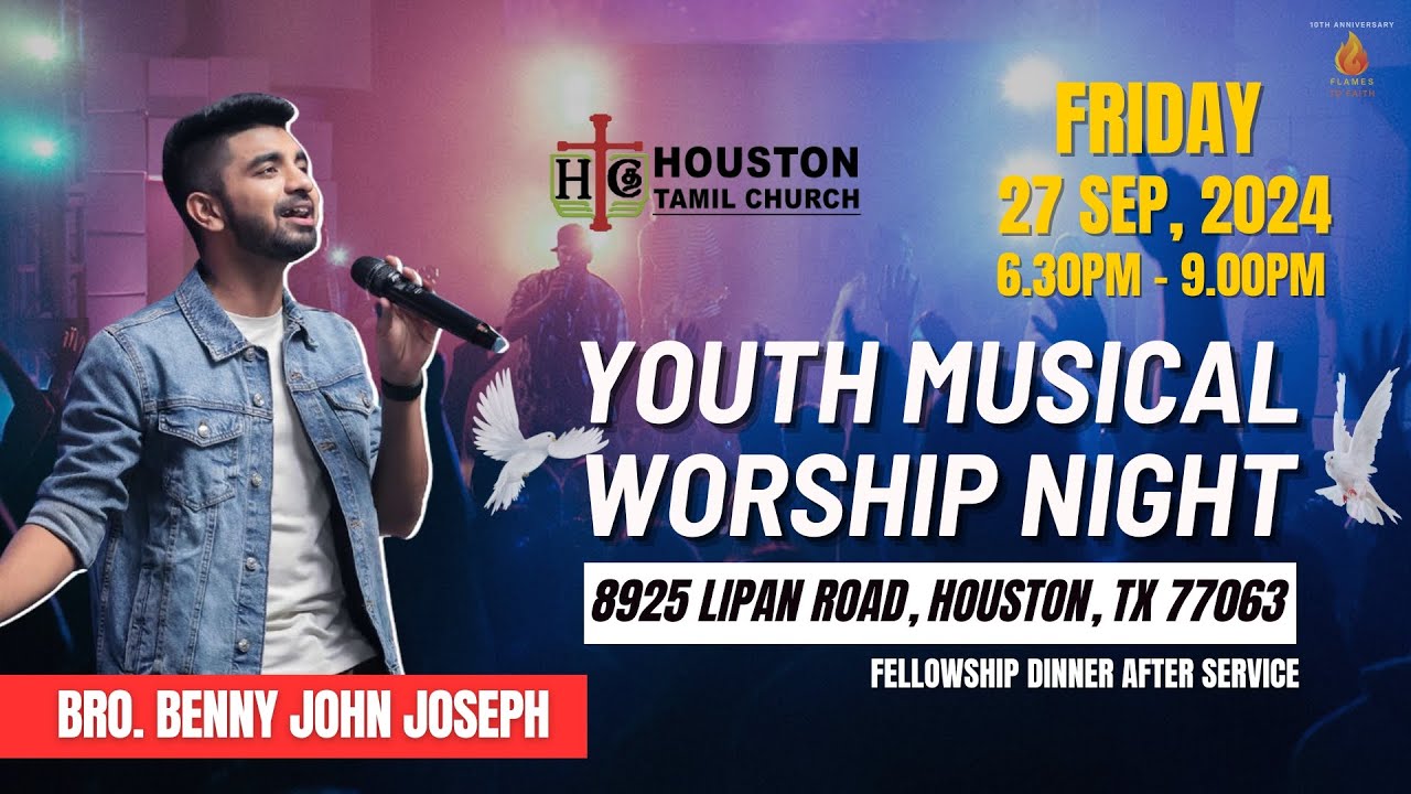 Youth Musical Worship Night | Bro. Benny John Joseph | Houston Tamil ...