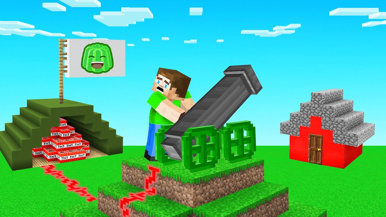 I TROLLED JELLY With His OWN TNT CANNON! (Minecraft) - YouTube