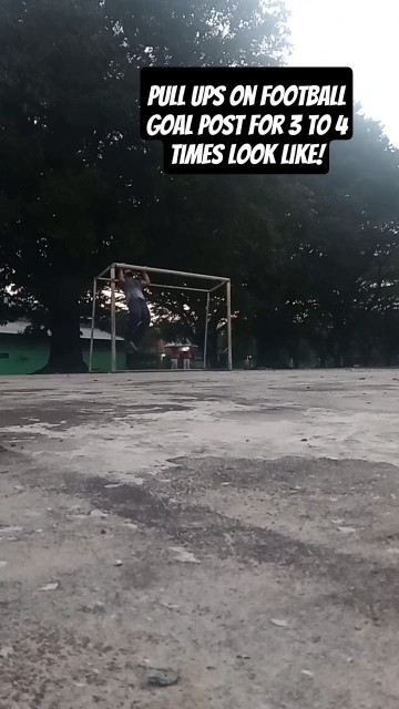 Pull Ups on football goal post 3 to 4 look like #workout #exercise # ...