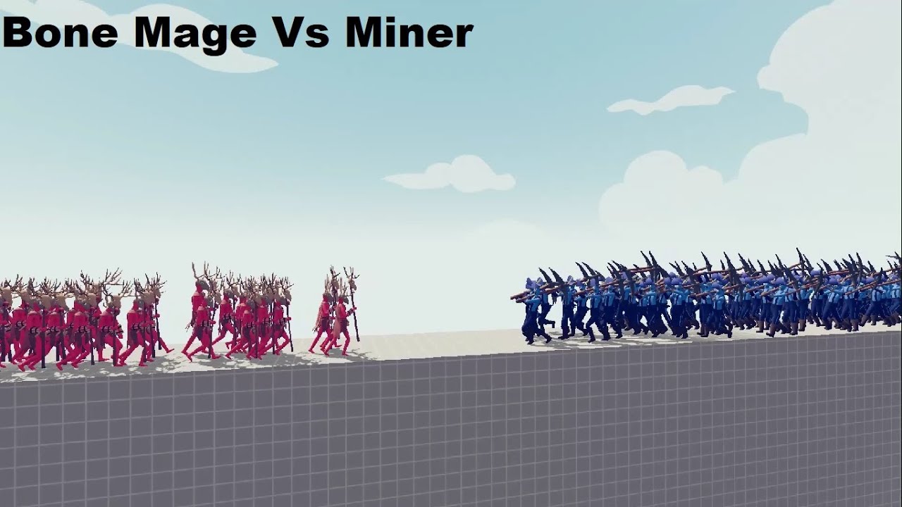 34v150 Bone Mage Vs Miner TABS - YouTube