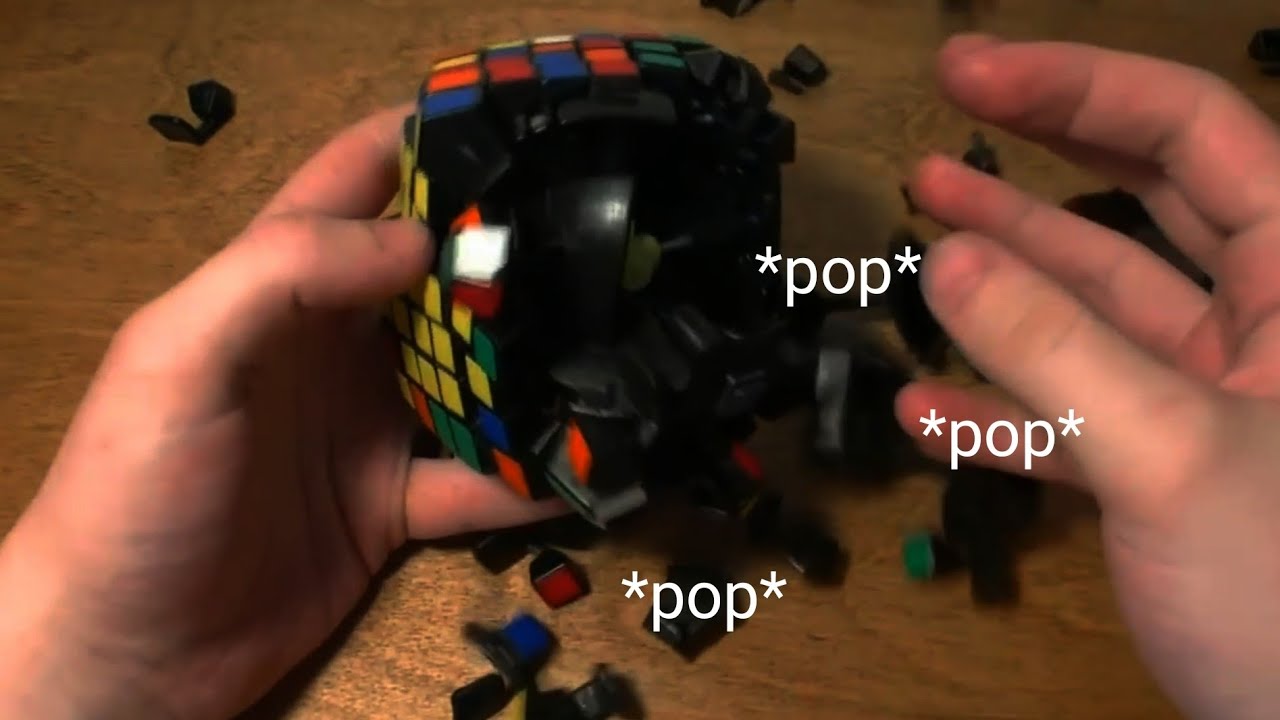 Rubik's Cube pops for 34 seconds straight - YouTube