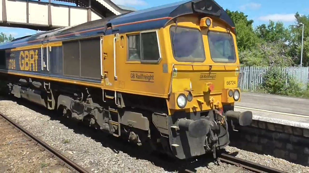 GBRF Class 66 no: 66724-455830-455837 @ Chepstow {5Q55} 07/07/2022 ...
