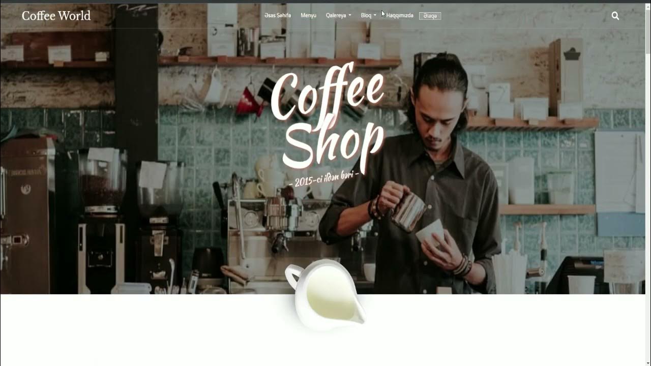 COFFEE SHOP LANDING PAGE MADE IN REACTJS FOR OUR CLIENT - YouTube