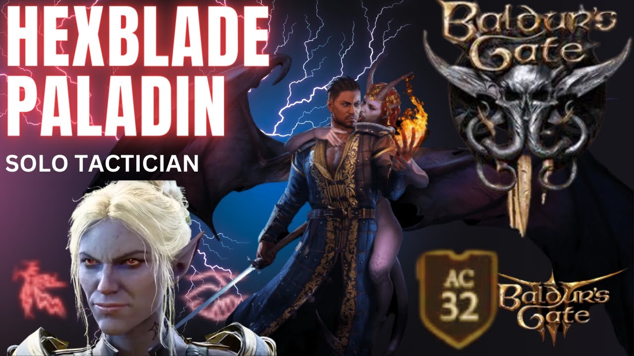 Baldur's Gate 3 OP Hexblade Paladin Warlock | SOLO Tactician | Wyll ...