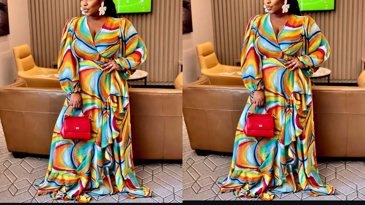 How to cut and sew a wrap dress with frills attachment/ Beginner ...