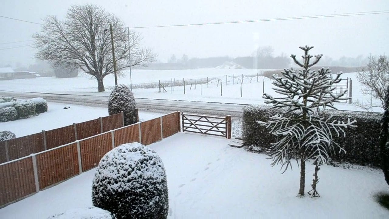 February snow in the UK - YouTube