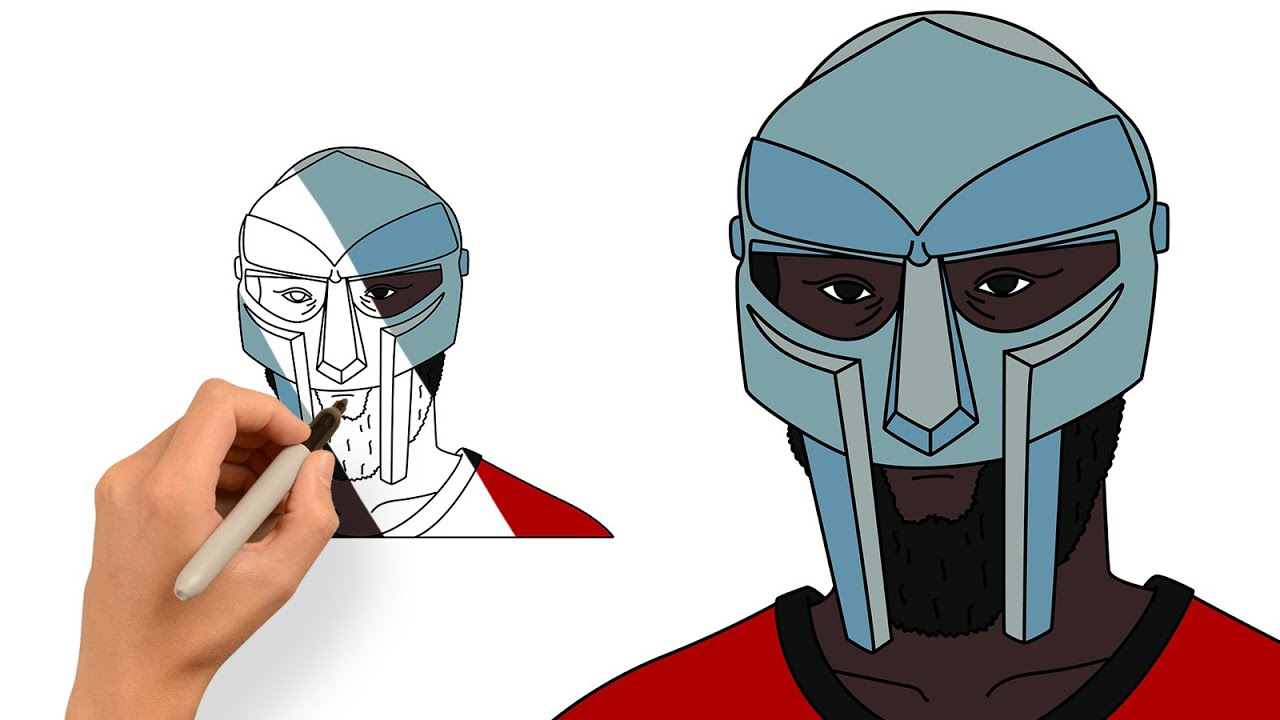 Drawing MF DOOM: Capturing the Legendary Masked Rapper in Art | Step-by ...