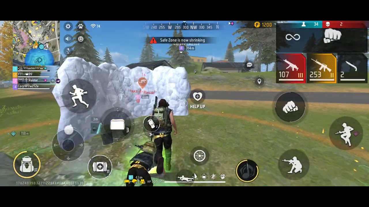 Free Fire Game Solo Vs Squad 90% Headshot One Tap Op Gameplay Free Fire ...