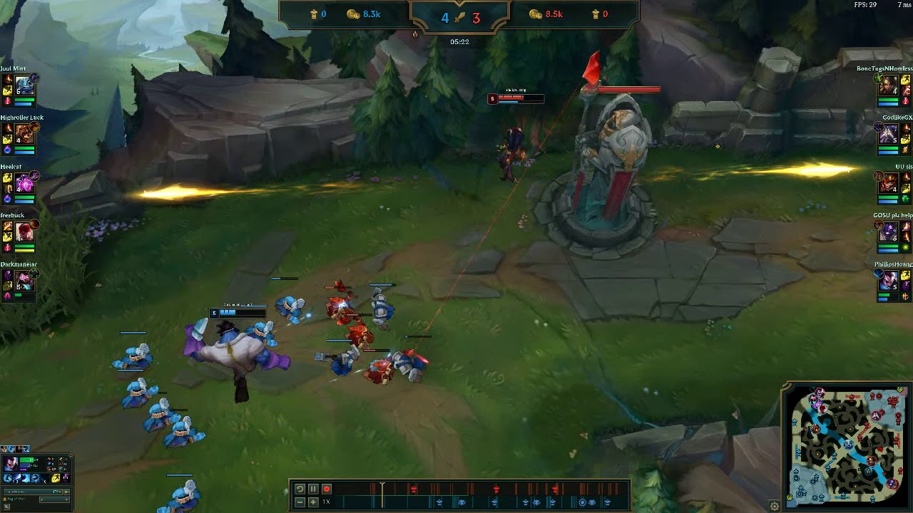 The 4 man gank on darkk mane - YouTube
