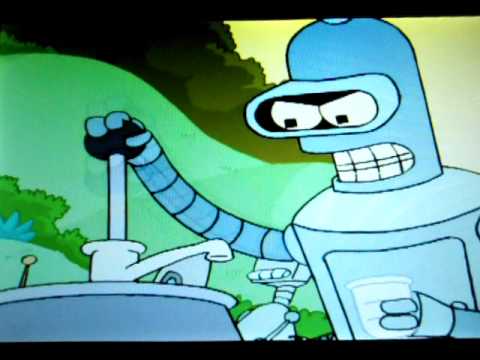 Bender mistakes a Beer Keg for a robot Lmao - YouTube