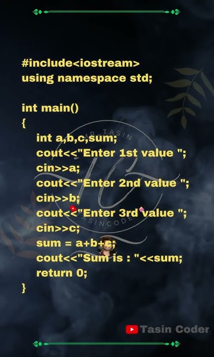 Sum Of Three Numbers In C Program Tasincoder Coding Coder 7086