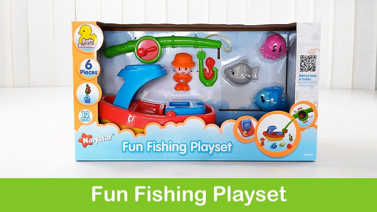 Interactive "Fun Fishing Playset" Toys Open Box - YouTube