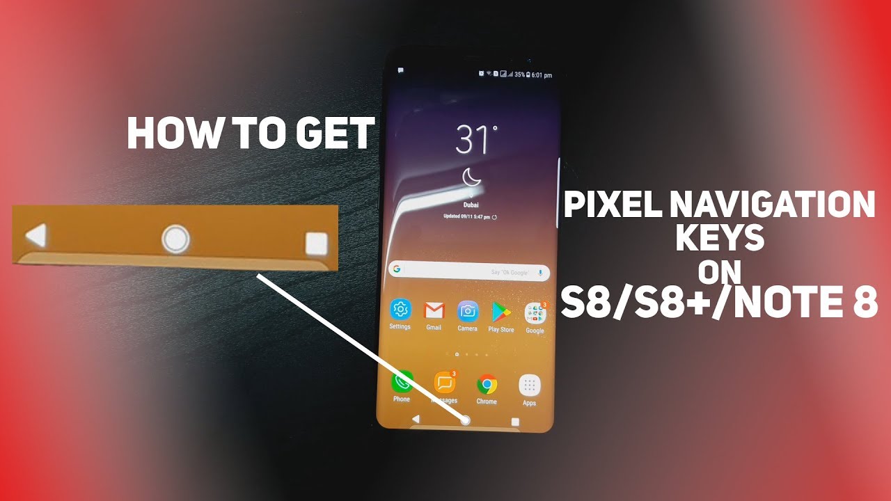 How to get the Pixel Navigation bar on Galaxy S8,Note8,S9 - YouTube