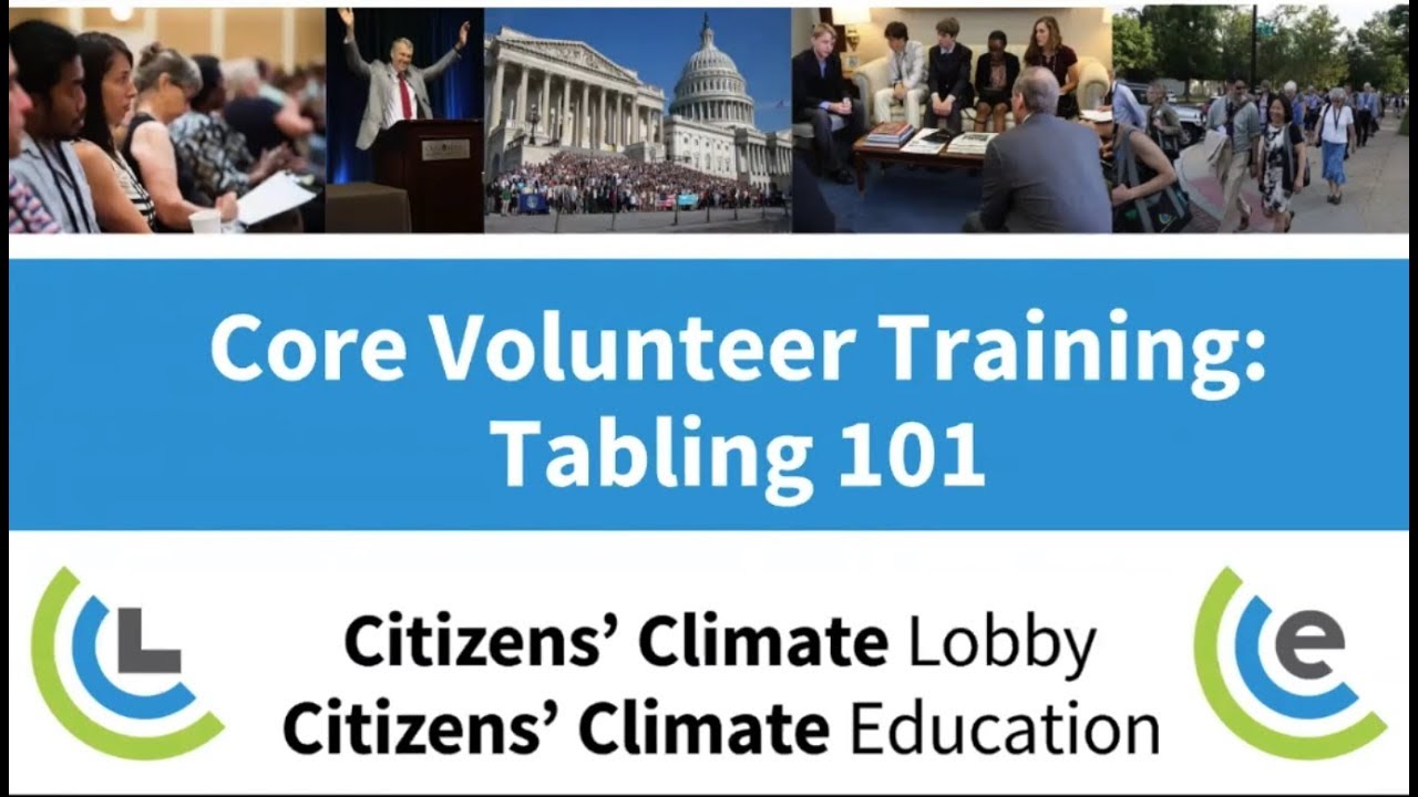 Core Volunteer Training: Best Practices in Grassroots Outreach (Tabling ...