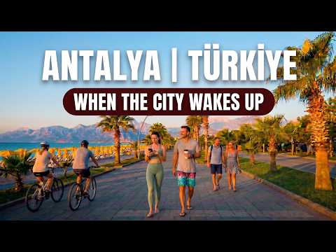 Antalya, Türkiye Summer Morning | City Wakes Up At Konyaaltı Beach | 4K Walking Tour