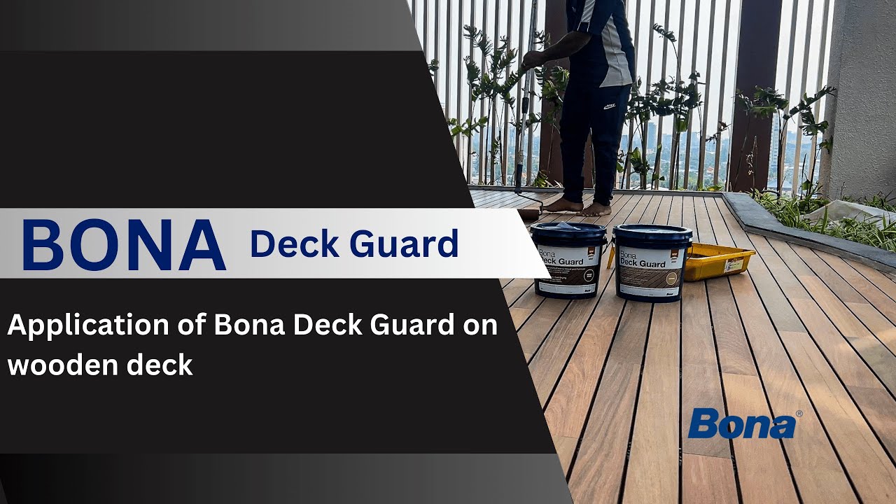 Application of Bona Deck Guard on wooden deck | Exterior Wood Finishes ...